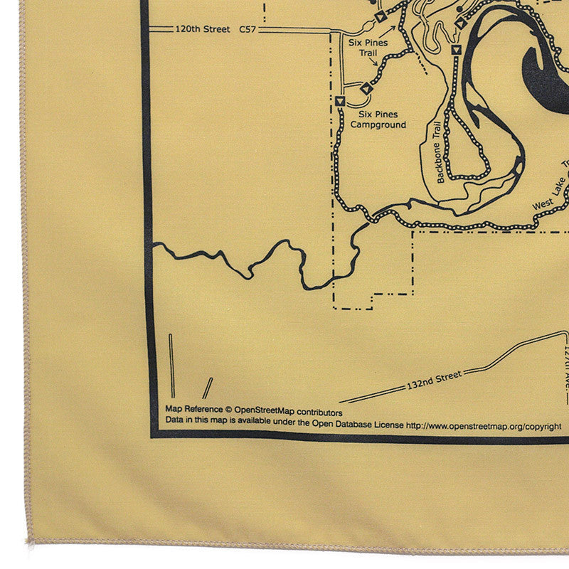 Backbone State Park Trail Map Bandanna – Iowa Parklands