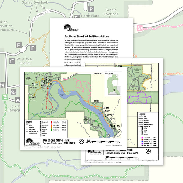 Backbone State Park Trail Map Printable Download – Iowa Parklands