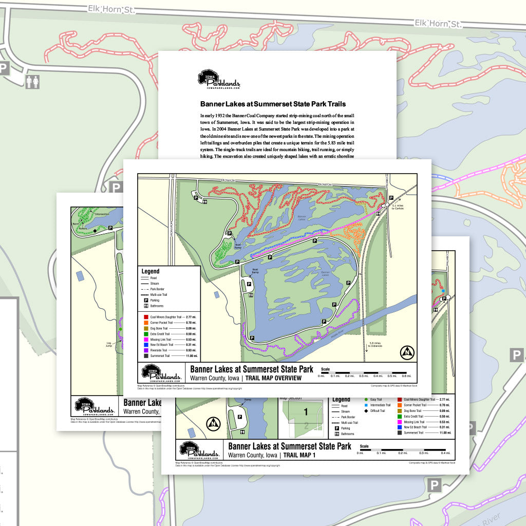 Banner Lakes at Summerset State Park Trail Map Printable Download ...
