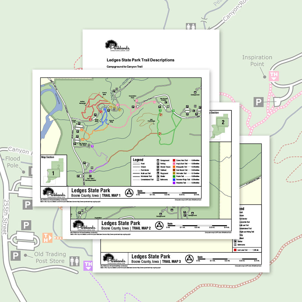 Ledges State Park Trail Map Printable Download – Iowa Parklands