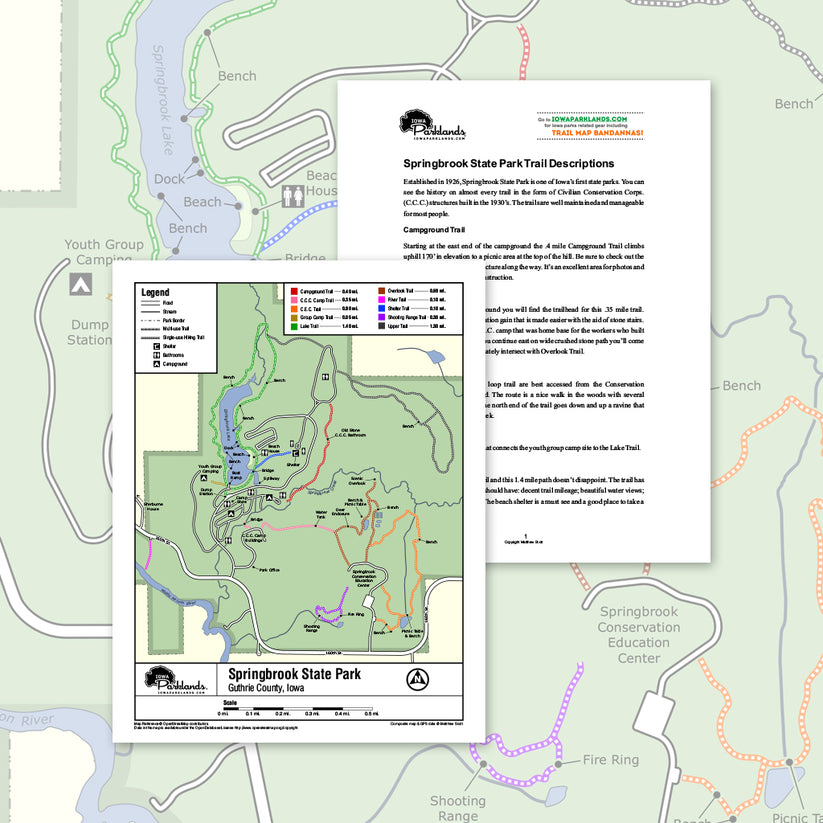 Springbrook State Park Trail Map Printable Download – Iowa Parklands